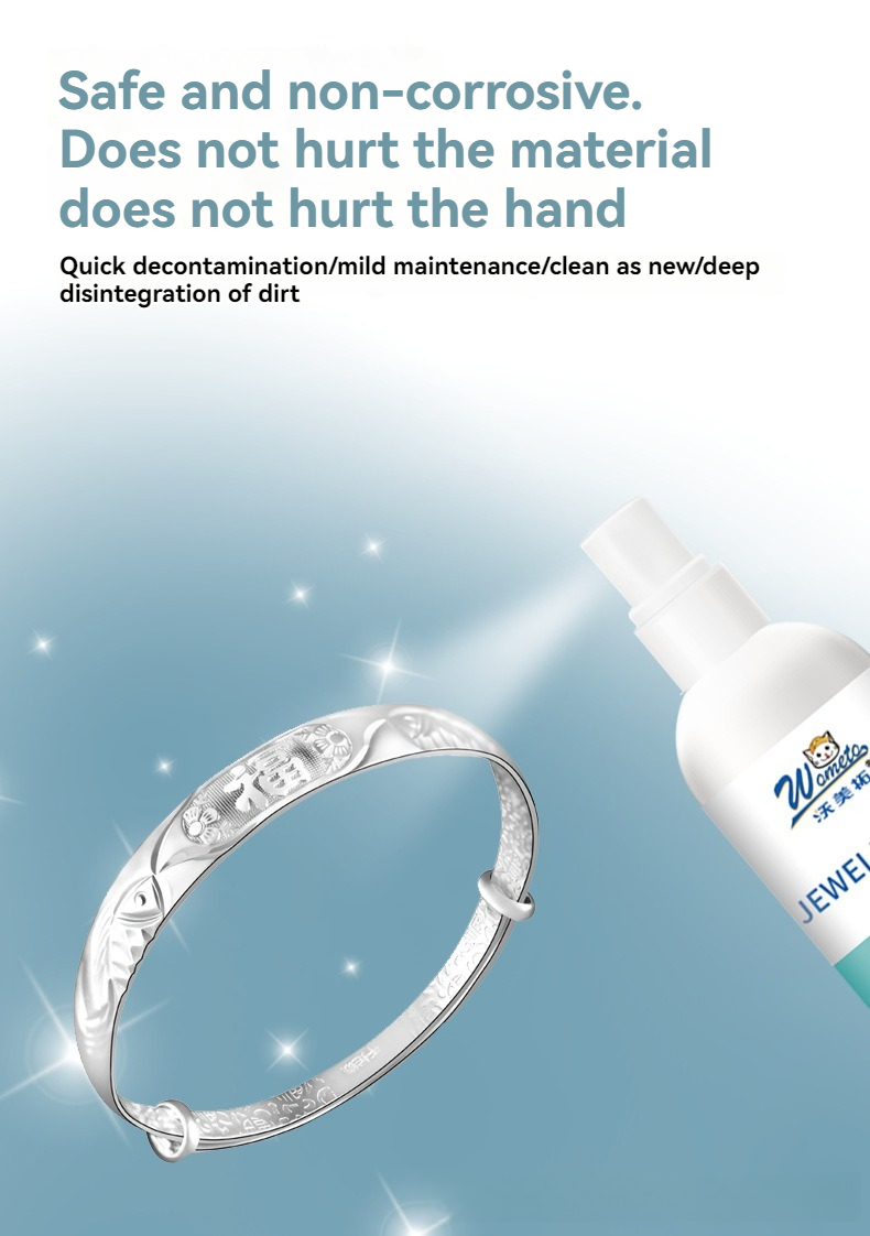 Gold Silver Cleaner 100ml Liquid Jewelry Cleaner Spray For Rings ...