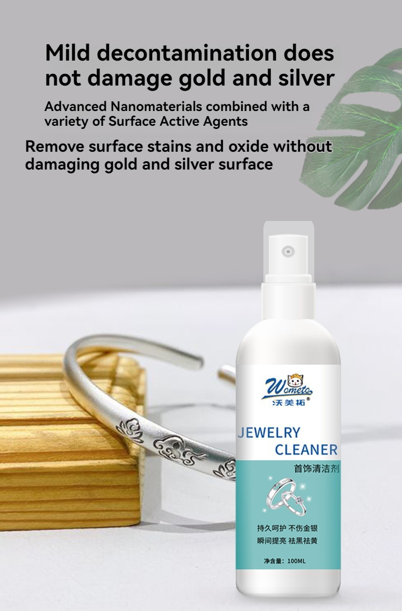 Gold Silver Cleaner 100ml Liquid Jewelry Cleaner Spray For Rings ...