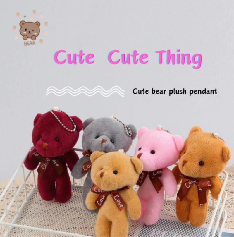 teddy bear Keychain 4.5 Inches High quality mini Teddy Bear Plush bear ...