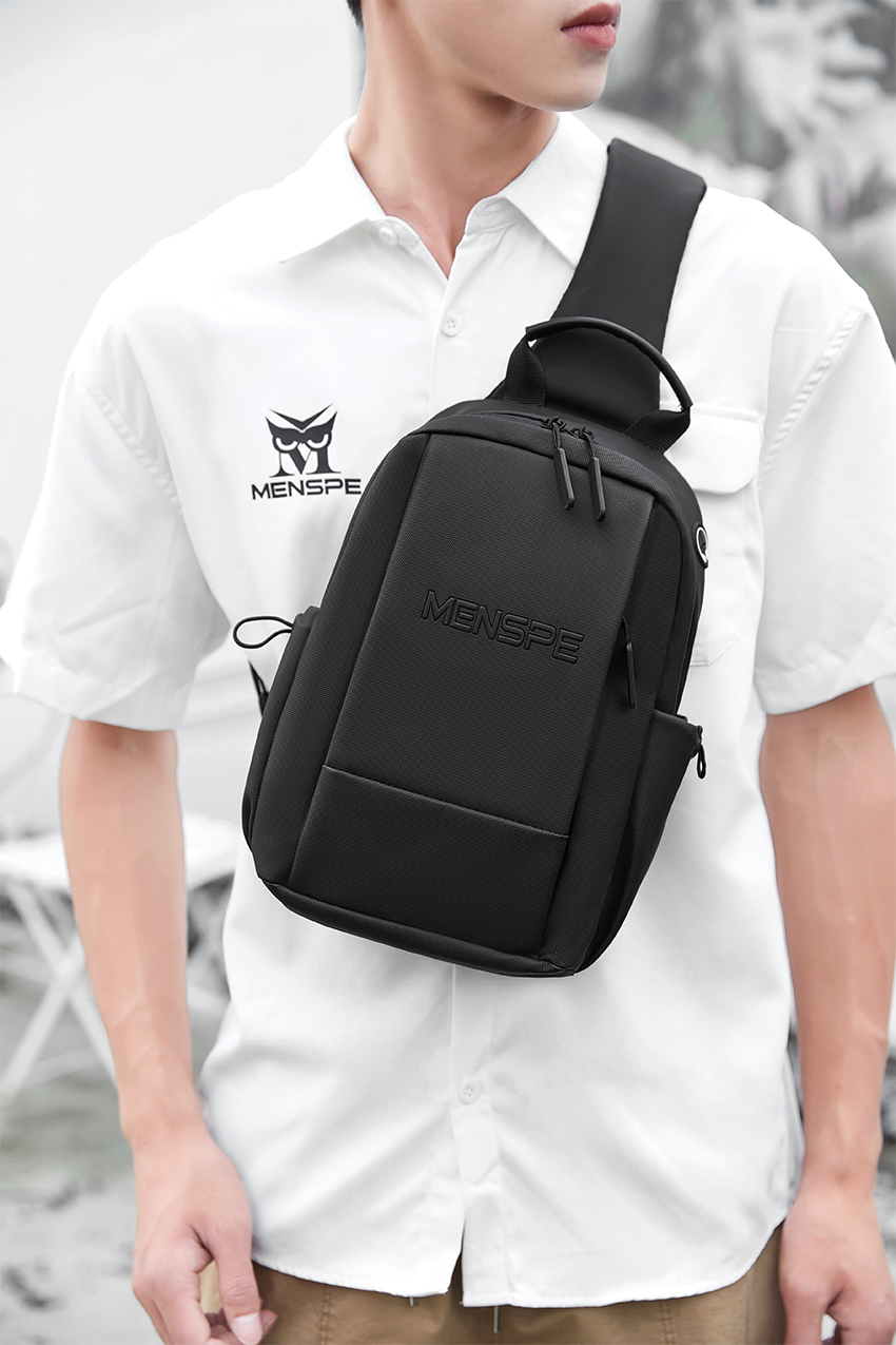 MENSPE Men's Chest Bag Cross Body Bag Travel Shoulder Bag Casual Men ...