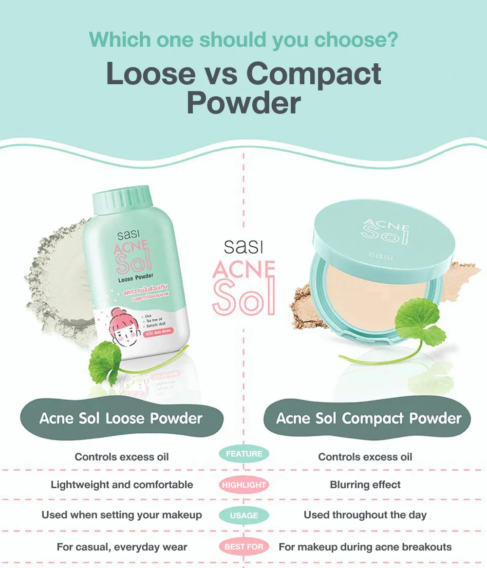 SASI Loose Powder 50g (Long-Lasting, Flawless, Shine-Free, Oil-Free ...