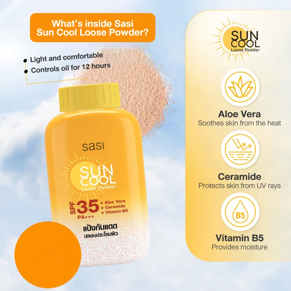 SASI Loose Powder 50g (Long-Lasting, Flawless, Shine-Free, Oil-Free ...
