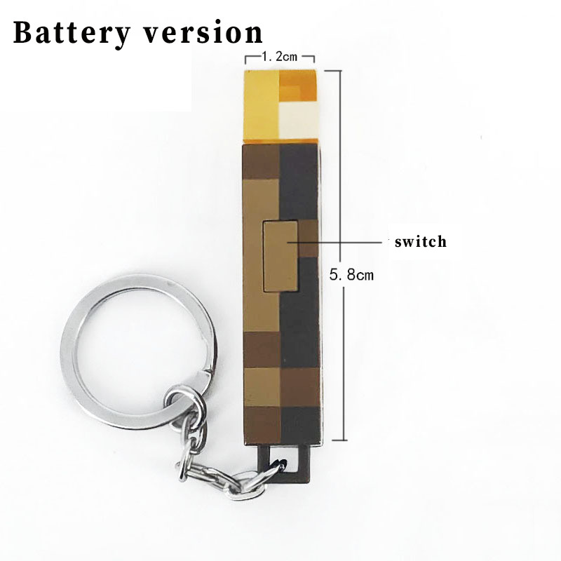 [In stock]Minecraft Toy Torch Keychain Minecraft simulation flashlight ...