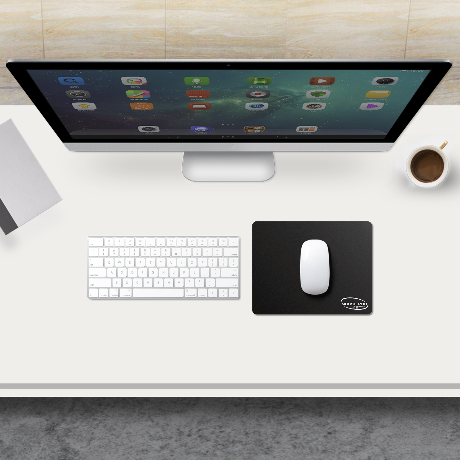 Simple Black Mouse Pad EXCOVIP Environmentally Friendly Rubber Safe ...