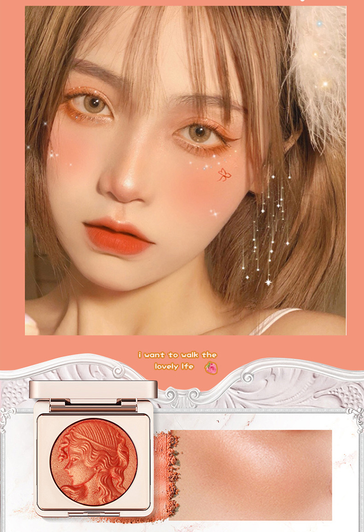 Embossed Radiant Glow Blush - Shimmer Sculpt & Dual-Tone Finish ...