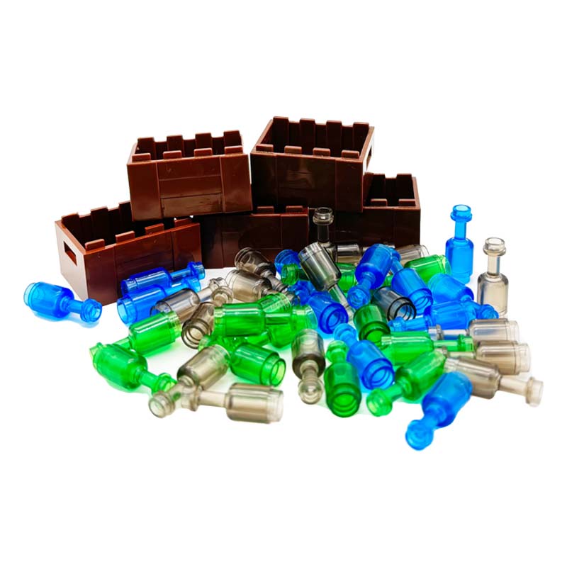 City House Mini Utensil Transparent Brick Bottle 1x1x2 Compatible with ...