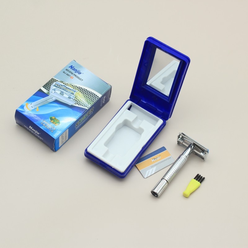 Double Edge Manual Shaver for Men Classic Stainless Steel Safety Razor ...