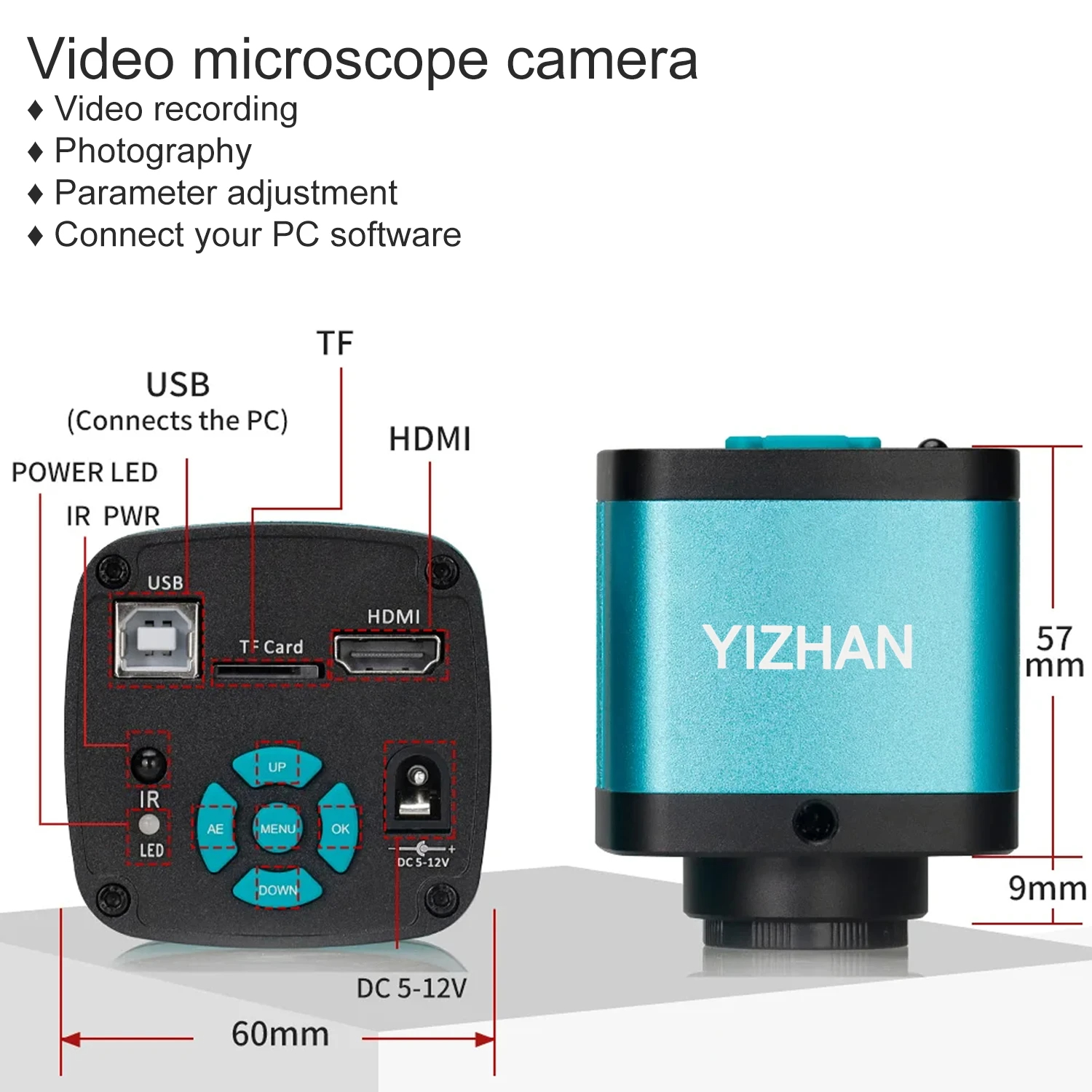 YIZHAN Microscope 2060P Digital Microscope HDMI TYPE-C Used for ...