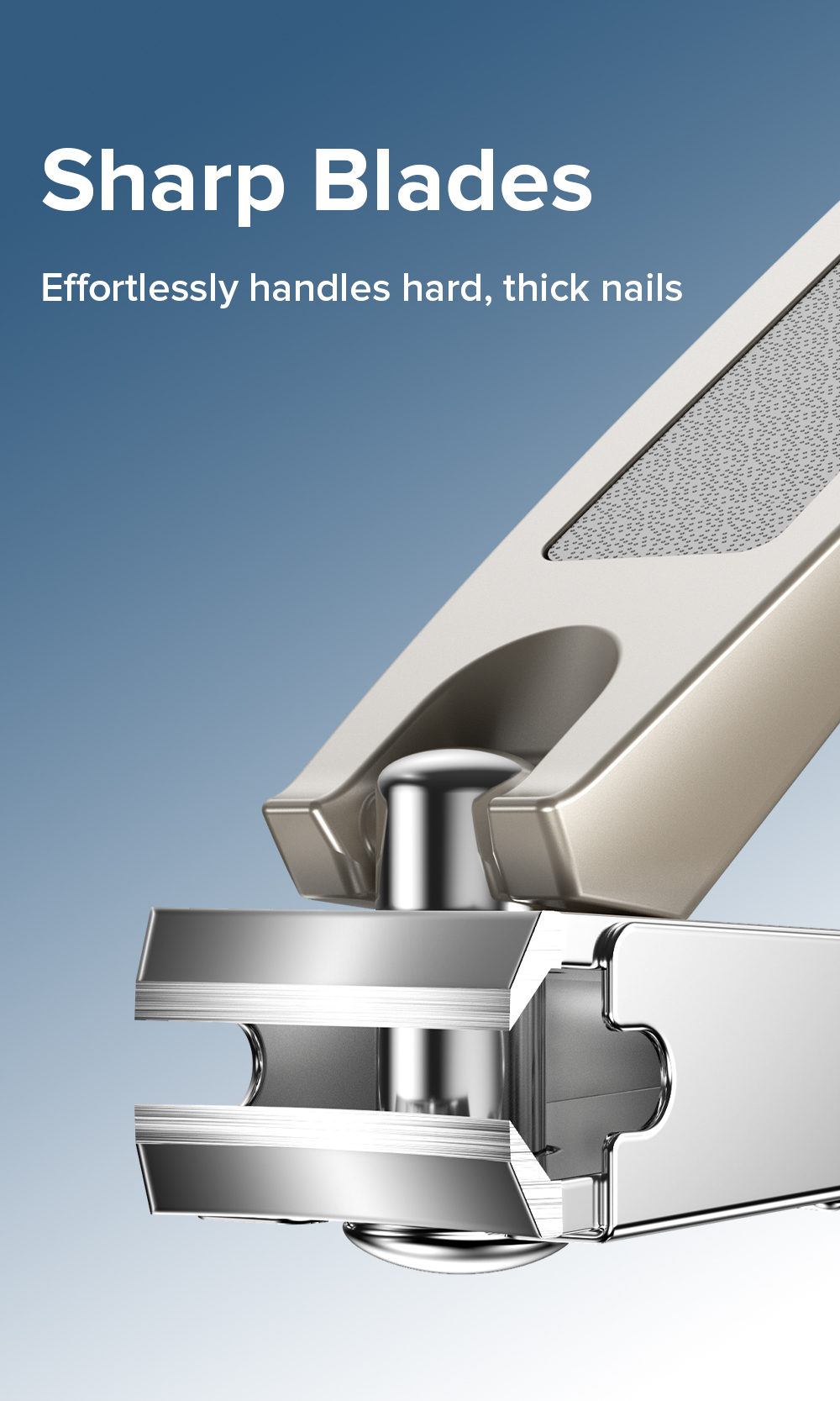 LLANO Anti-splash Nail Clipper with Sharp Blades for Hard & Thick Nails ...