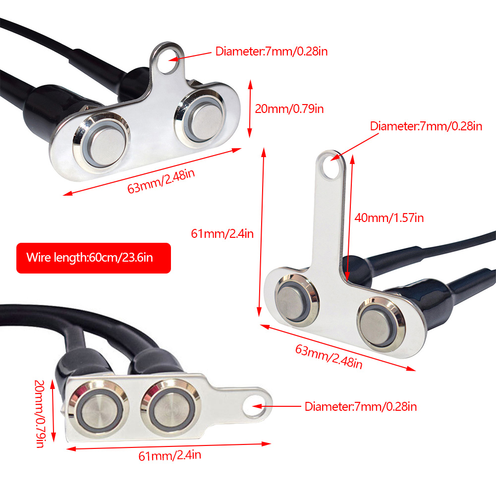 POKERFACE 12V LED Motorcycle Switch ON-OFF Handlebar Headlight ...
