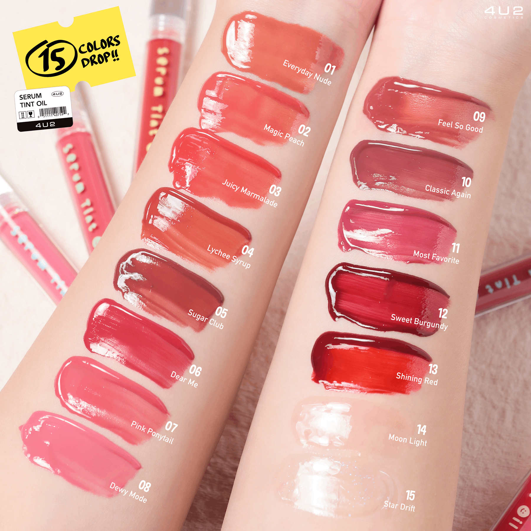 [Official] 4U2 Serum Tint Oil 3g (Ultra-Nourishing and Hydrating Lip ...