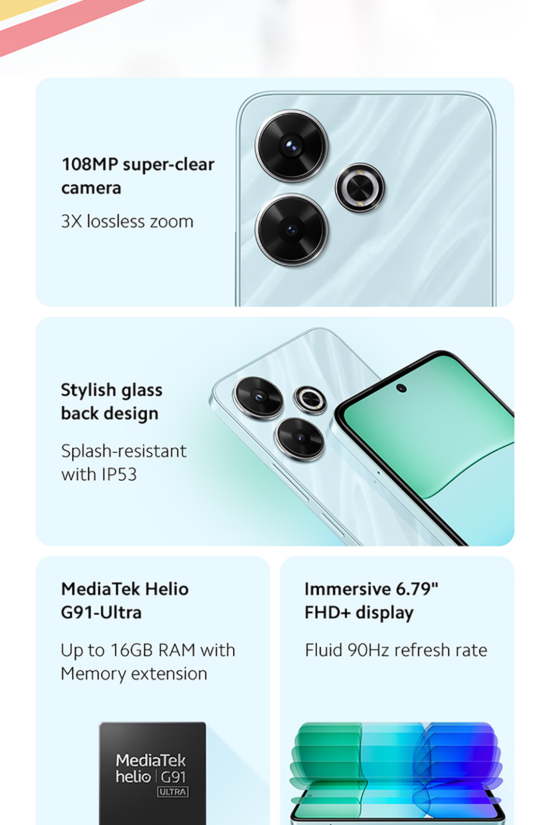Xiaomi Redmi 13 Smartphone |8GB+256GB, Immersive 6.79'' FHD+Display ...