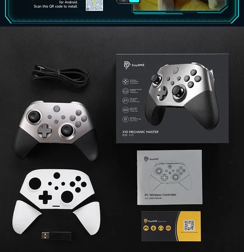 EasySMX X10 Hall Effect Controller (No Drift, No Deadzone),Wireless ...