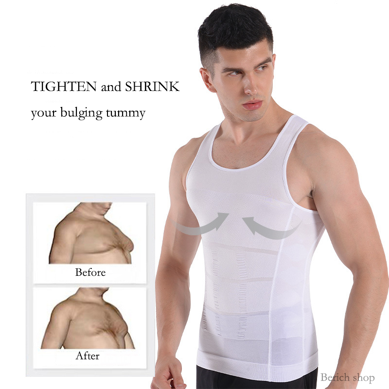 NEW SHAPERLUV Male Shaper Tank, Shaperluv Body Shaper Shirt, Men Body ...