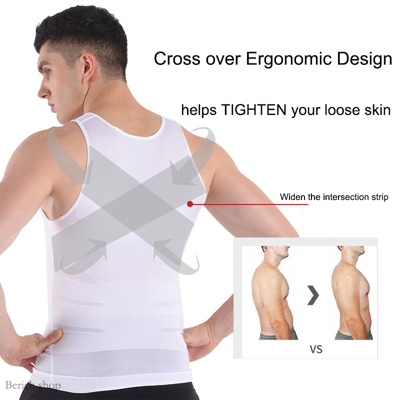 NEW SHAPERLUV Male Shaper Tank, Shaperluv Body Shaper Shirt, Men Body ...
