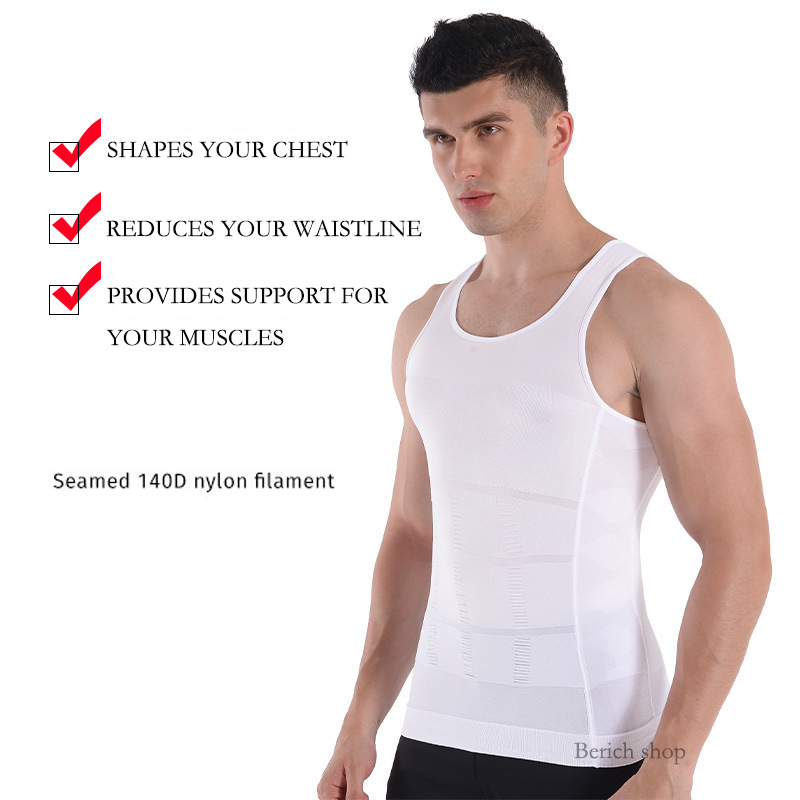 NEW SHAPERLUV Male Shaper Tank, Shaperluv Body Shaper Shirt, Men Body ...