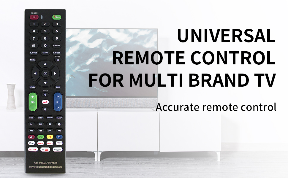 RM-014S+ Replacement Universal Smart TV Remote Control Suitable for ...