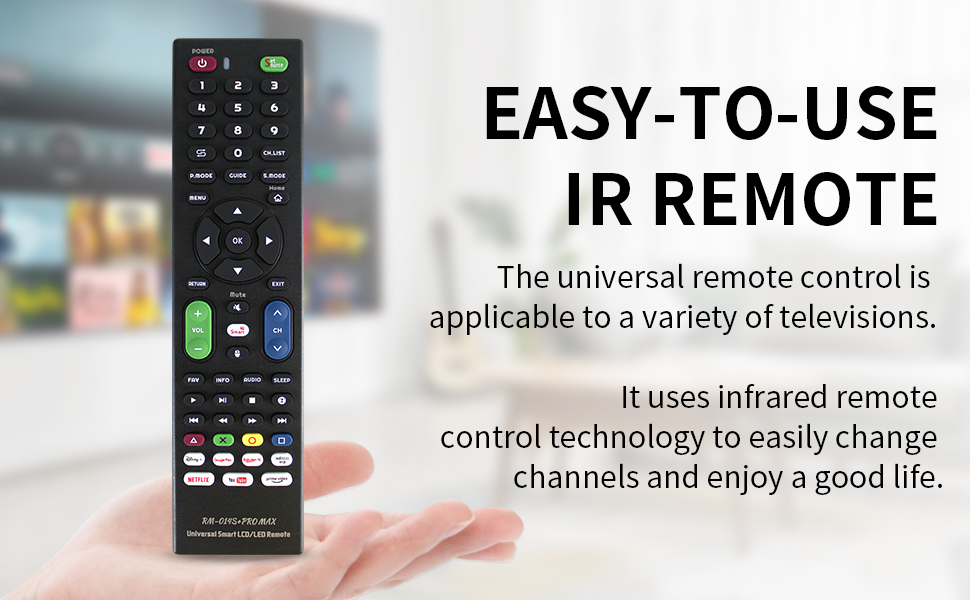 RM-014S+ Replacement Universal Smart TV Remote Control Suitable for ...