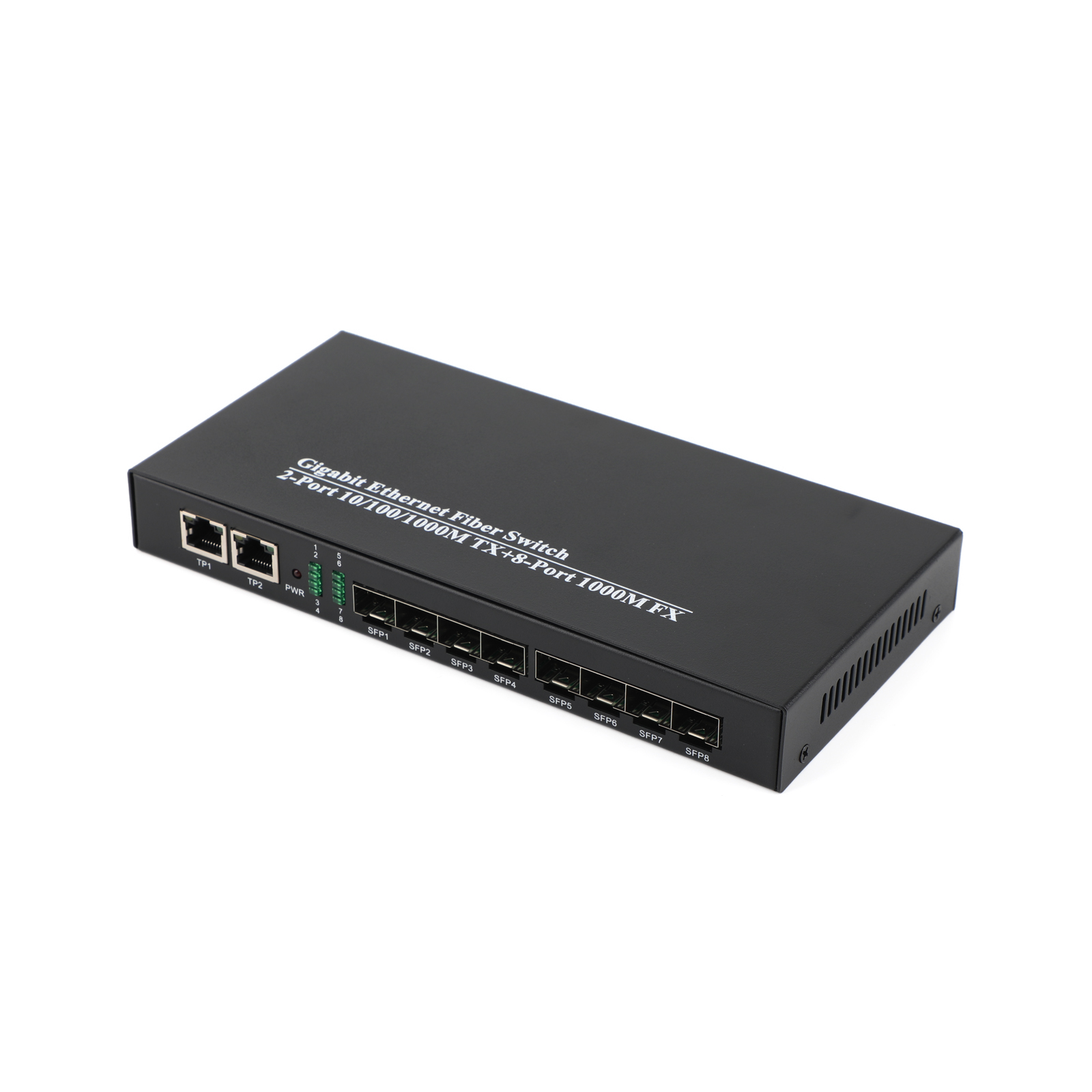 1PCS Gigabit SFP Media Converter 8 SFP to 2 RJ45 Transceiver 10/100 ...