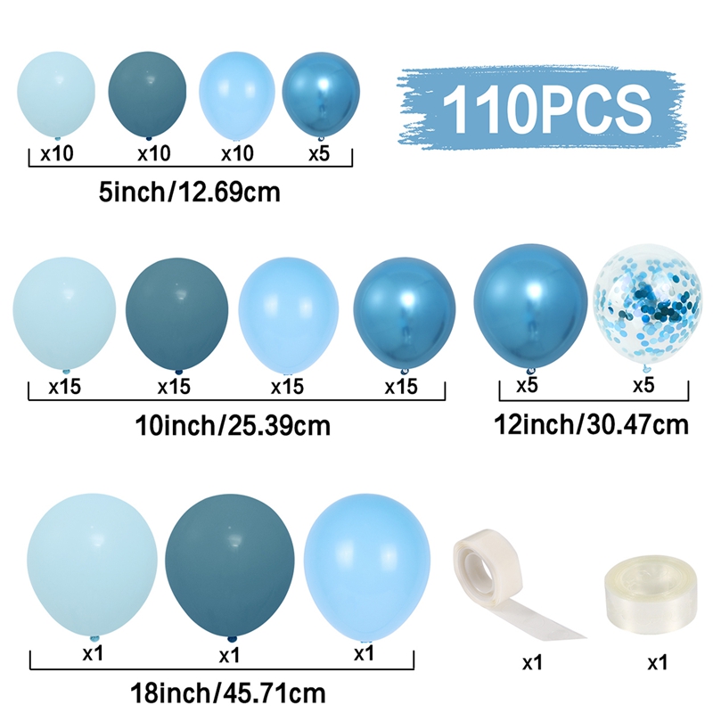 Frozen Elsa Anna Blue Balloon Garland Arch Kit Christening Decoration ...