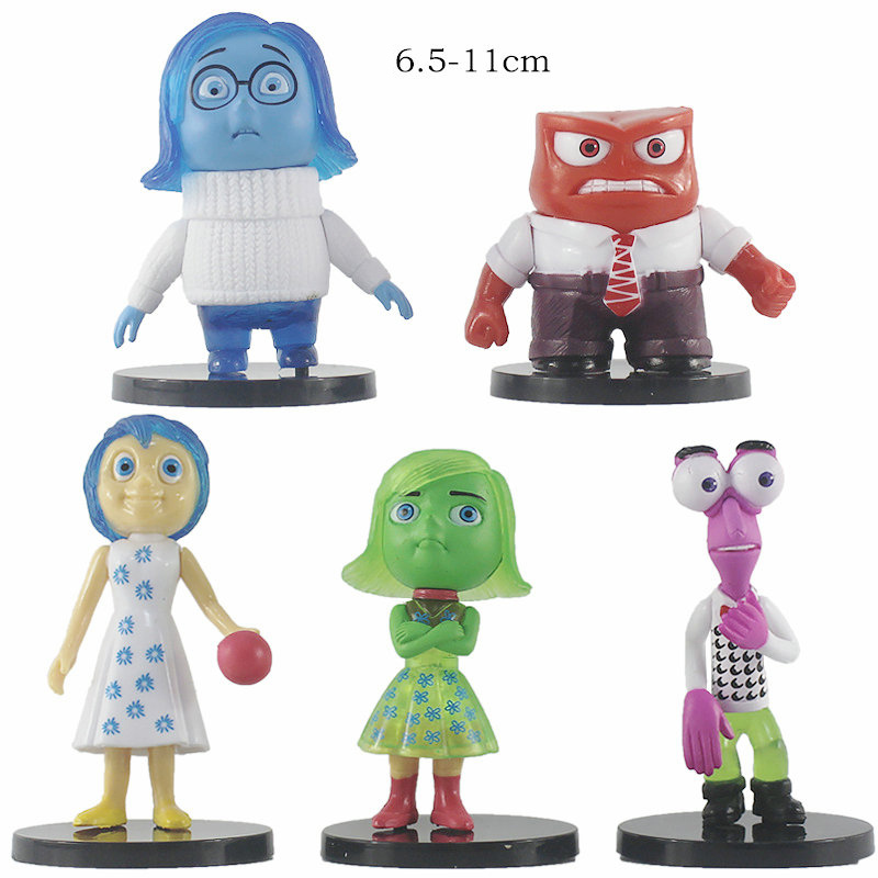 New Inside Out 2 Figure Set Sadness Disgust Fear Joy Action Figurine ...