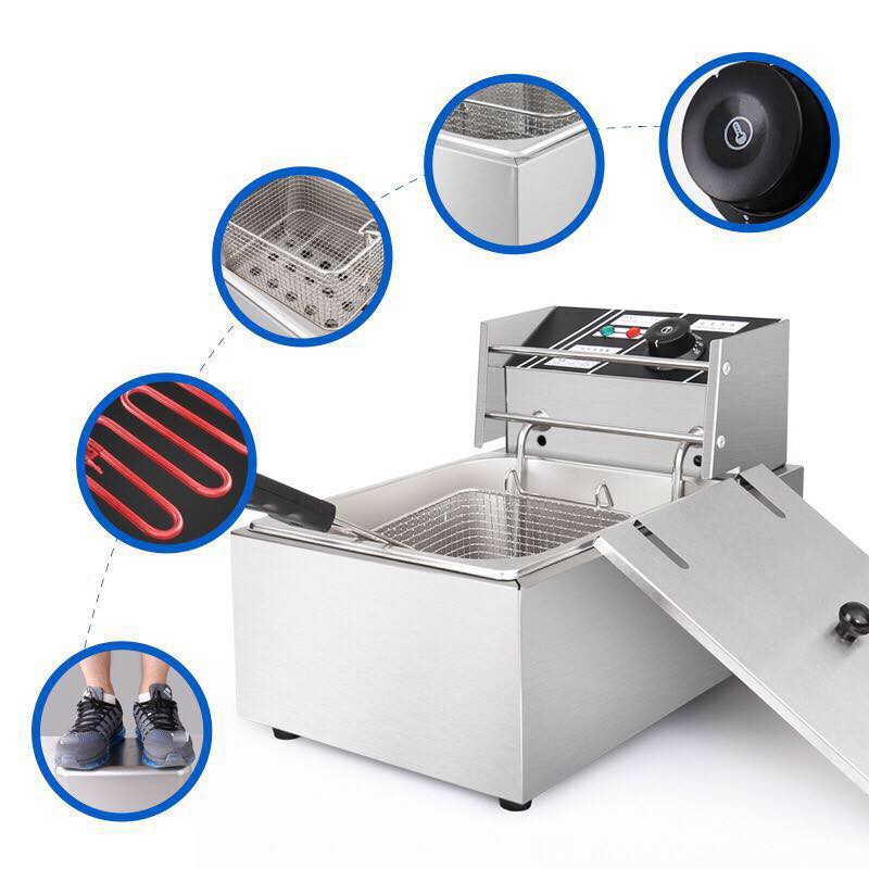 Double Deep Fryer Electric Stainless Steell Deep Oil Fryer Single ...