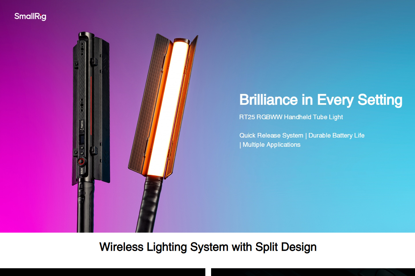 SmallRig RT25 Tube Light,First-Generation RGBWW Handheld Tube Light ...