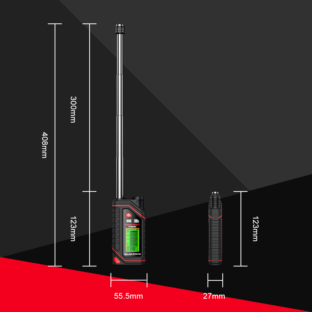 HABOTEST HT58PRO Gas Leak Detector Combustible Gas Leak Detector ...