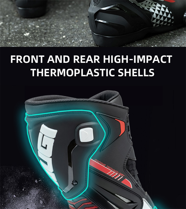 AUGI Motorcycle Riding Boots long-tube Professional Racing Competitive ...