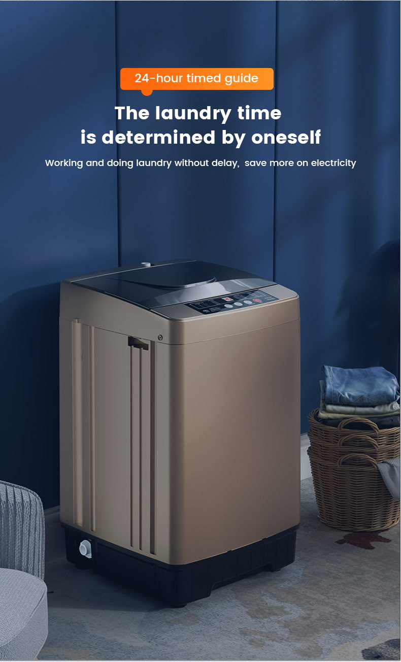 Washing Machine Automatic With Blue Light Sterilizing Washer 5KG Washer ...
