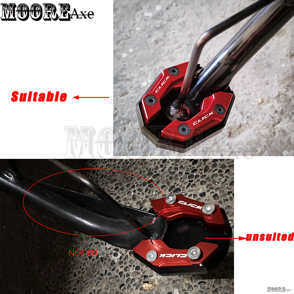 Hot! Mooreaxe Click Side Kickstand Extension Plate For Honda Click 125i 150i V1 V2 V3 Motorcycle ...