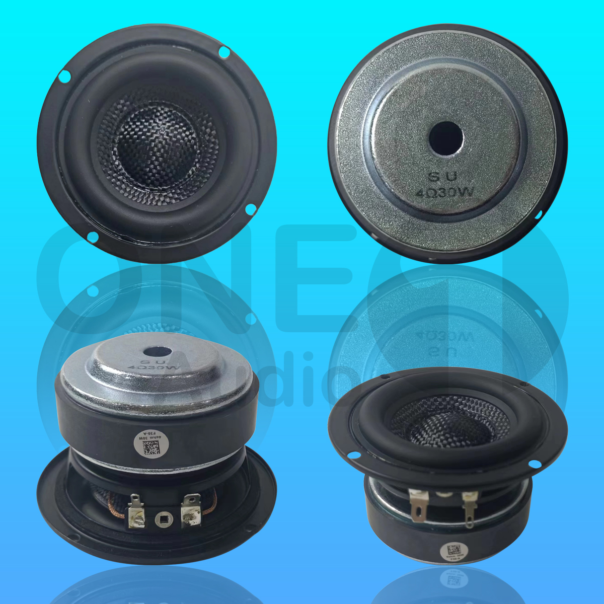 OneAudio SU 3-inch 4 Ω 30W Midrange Speaker 3-inch Midrange Car Speaker ...