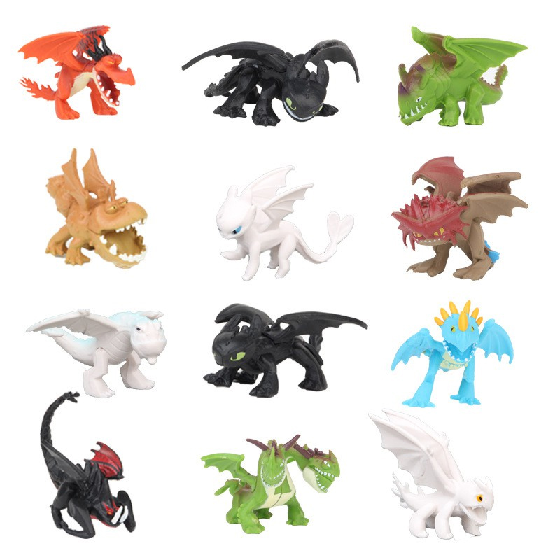 6 Style 8Pcs/12Pcs/Set Anime How To Train Your Dragon Figure Hiccup ...