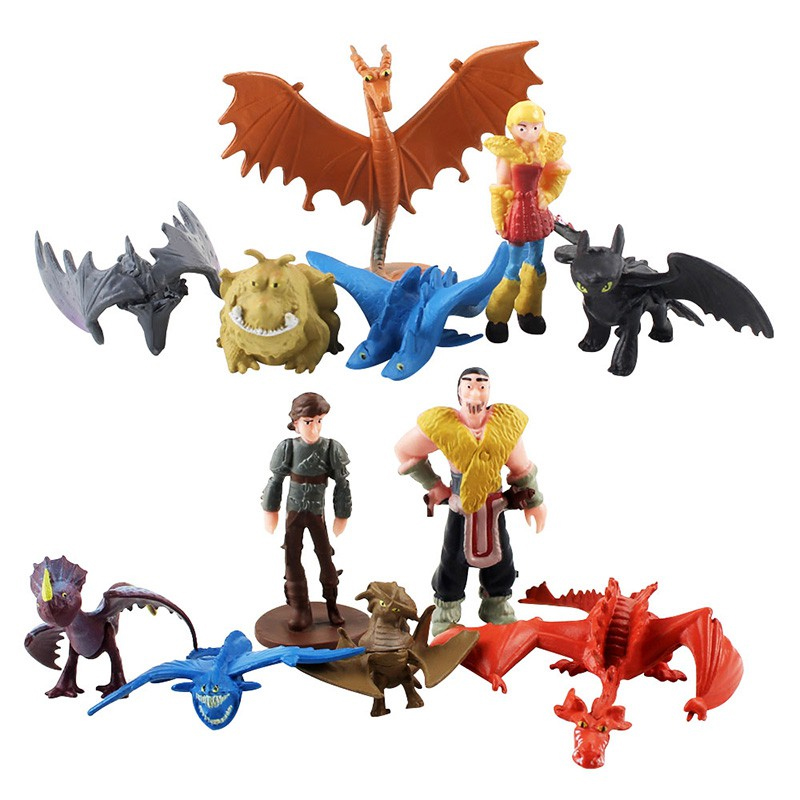 6 Style 8Pcs/12Pcs/Set Anime How To Train Your Dragon Figure Hiccup ...