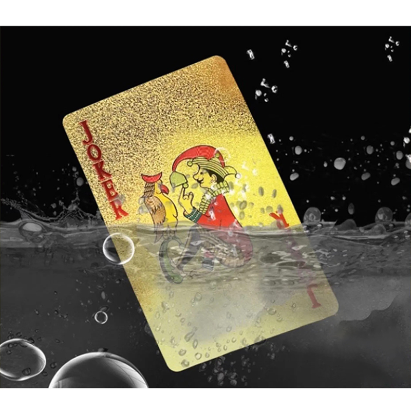 Reusable Gold Foil Playing card Gold Foil Plated Waterproof 24k Playing ...