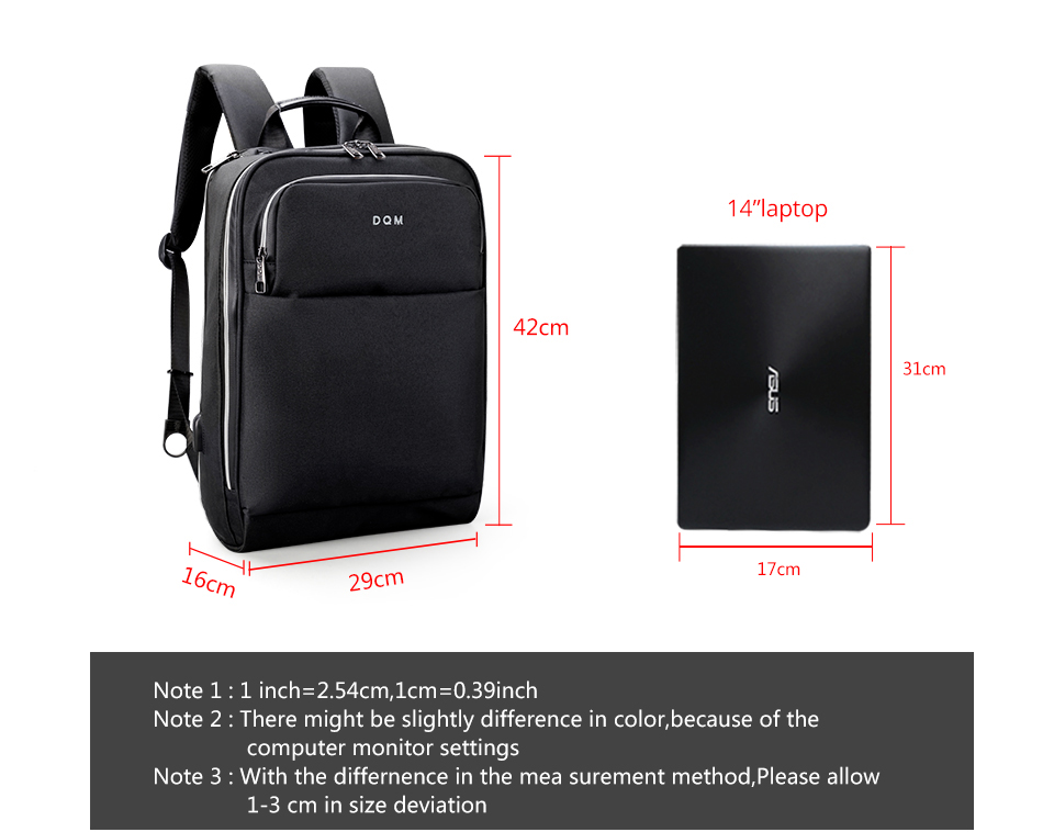 Tigernu 83305 Waterproof Men's Laptop iPad Backpack USB Port 150° Free ...