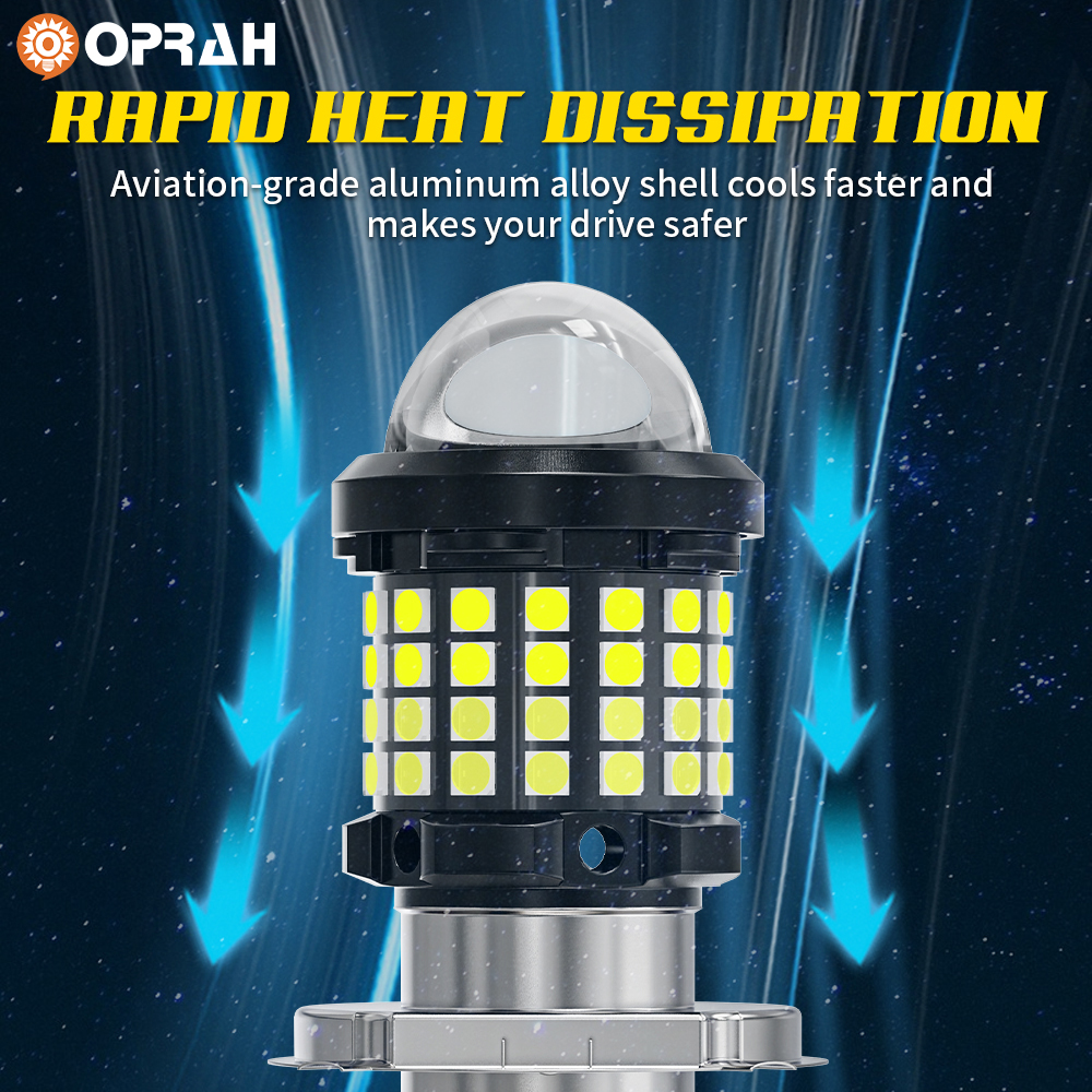 1pc New 10000LM Super Bright LED Motorcycle LED Headlight P15D H4 H6 ...