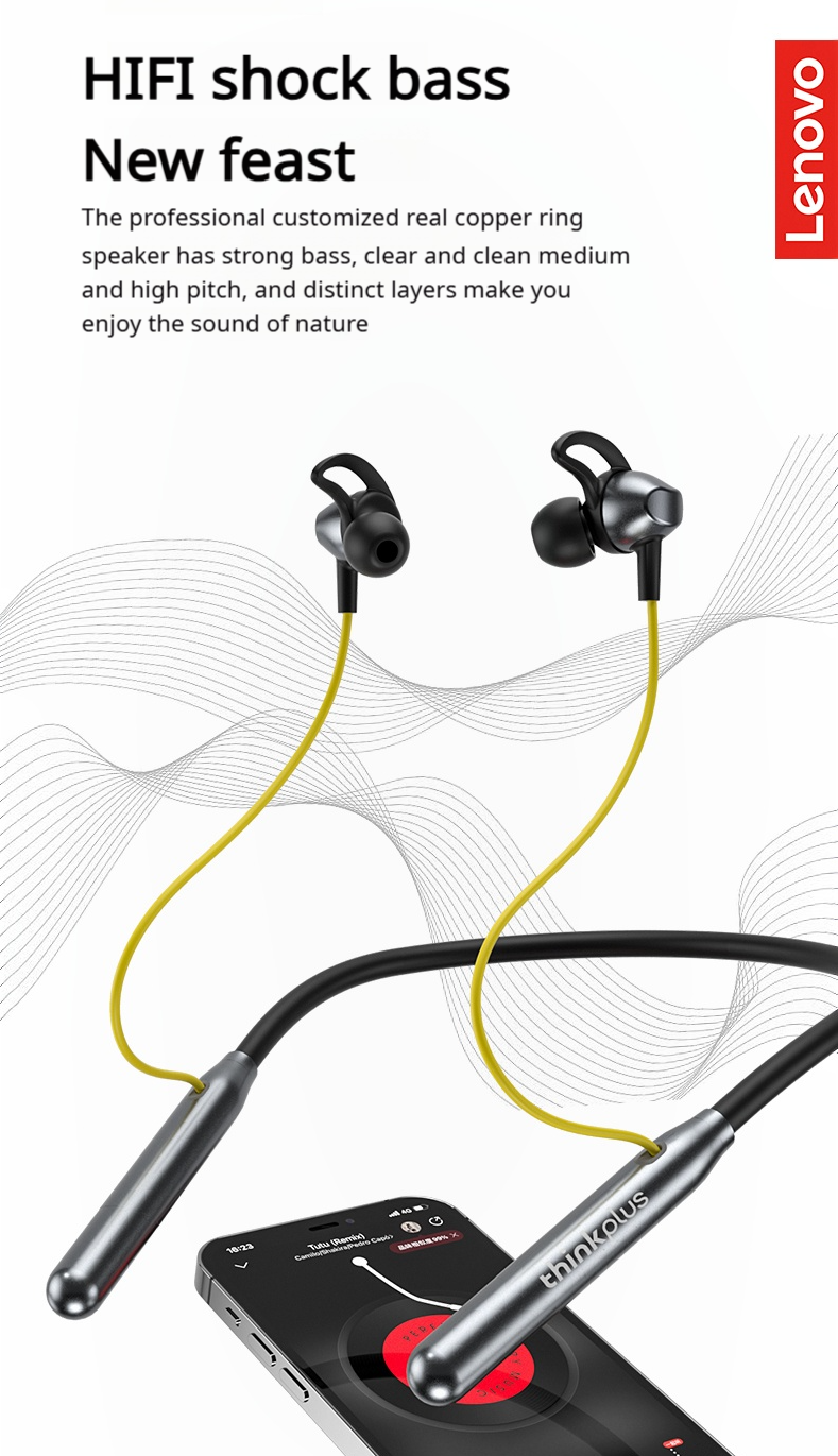 Lenovo BT10 TWS In-Ear Bluetooth 5.2 Long endurance Wireless Earbuds ...