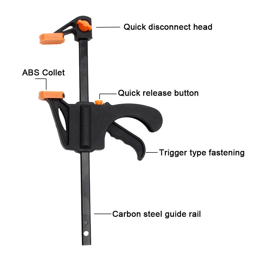 1PC 4 Inch Mini Woodworking Work Bar Set F Clip Nylon Fast Quick ...