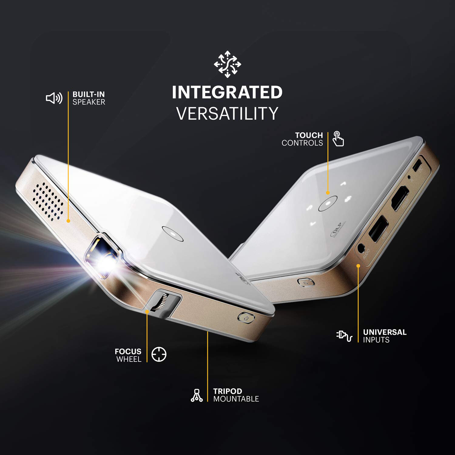 Salange P30 Ultra Mini Portable Projector - HD 1080p support LED DLP ...