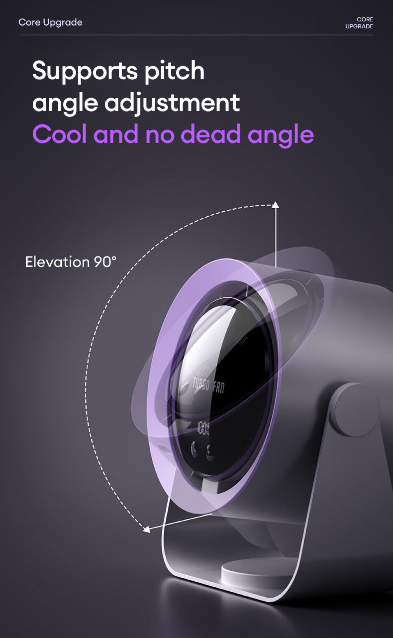 Mini Fan Rechargeable Turbo Fan Portable Desk Electric Fan 100 Gears ...