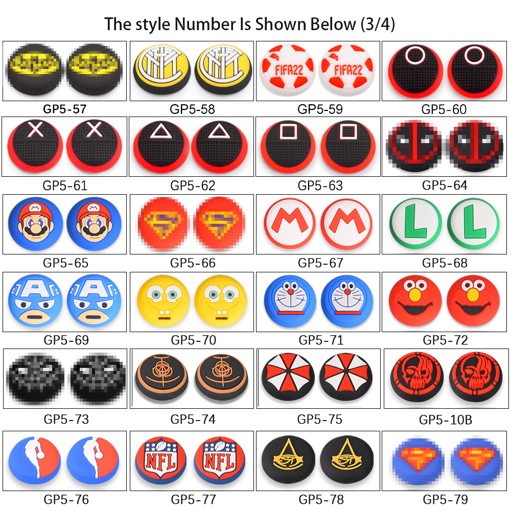 Thumb Stick Grip Caps 2PCS For Sony Playstation5 PS5 PS4 PS3 PS2 XBOX ...