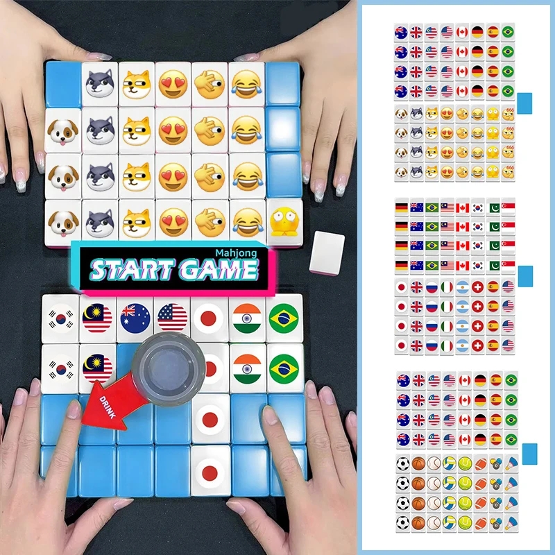 64 Plus 1 Blocks Hot TK Seaside Escape Mahjong Tile Game with Pattern ...
