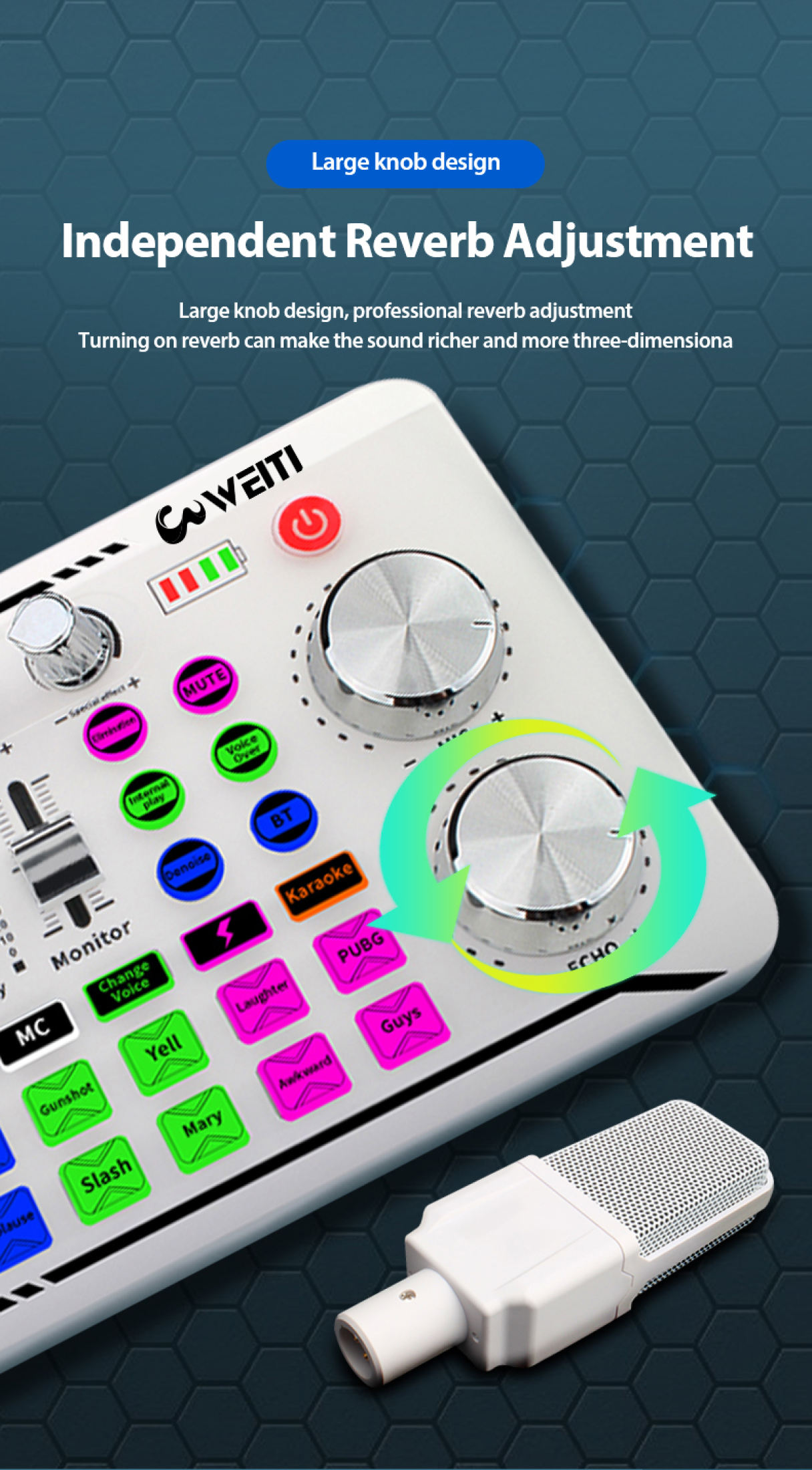 KOORFLY F998 PRO Sound Card Microphone Sound Audio Interface Mixer ...