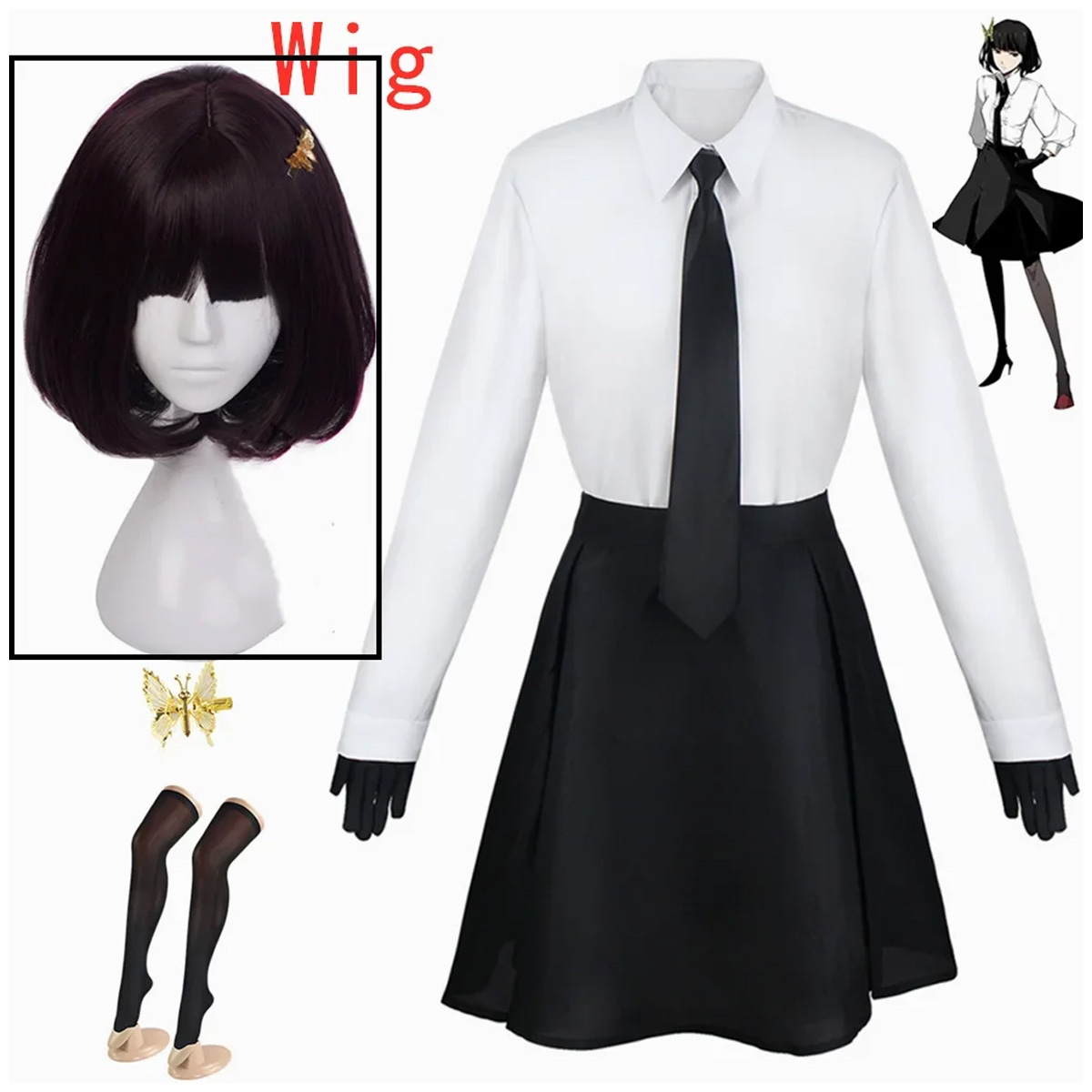 Akiko Yosano Cosplay Bungo Stray Dogs Yosano Akiko Cosplay Costume Wig ...