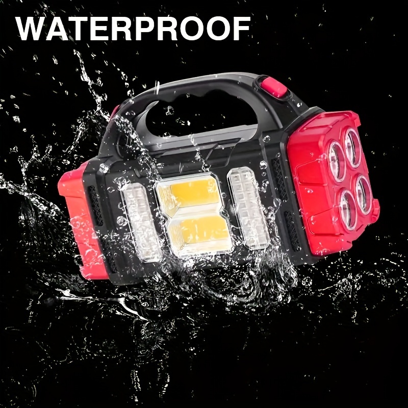 1pc Multi functional solar LED flashlight, USB dual light source ...