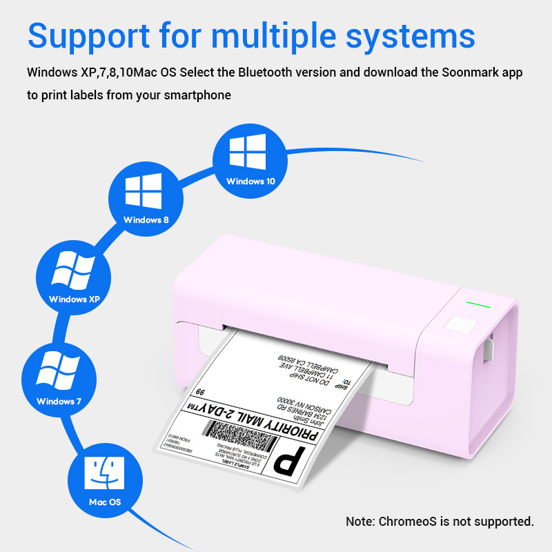 Thermal Printer Flashlabel Y486 features USB and Bluetooth connectivity for barcode/shipping ...