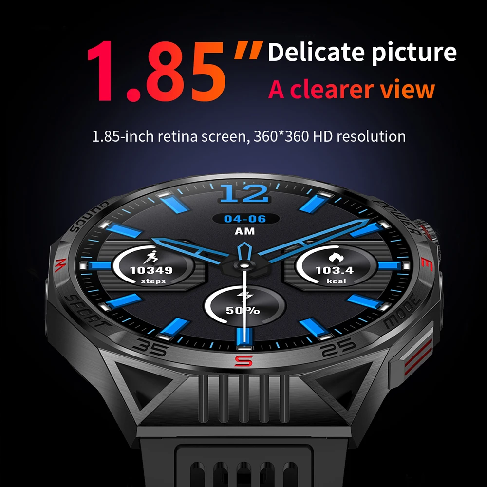 2024 New LED flashlight smartwatch for men HT28 outdoor sports laser ...