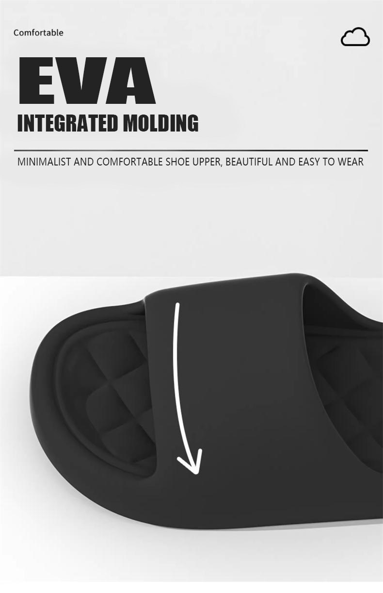 Japanese minimalist solid color versatile for couples wearing slippers ...