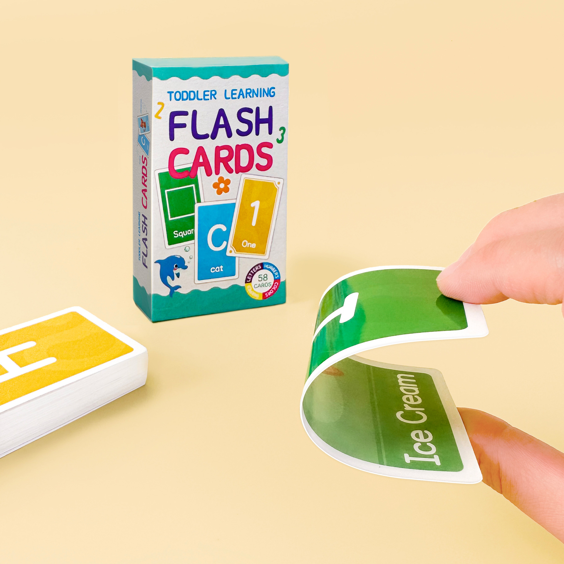 Early Learning Flash Cards Educational Toys Colors Numbers Shapes ...